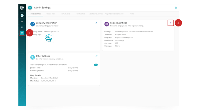 How to Change Regional Settings on the Mapall Platform How to Change Regional Settings on the Mapall Platform